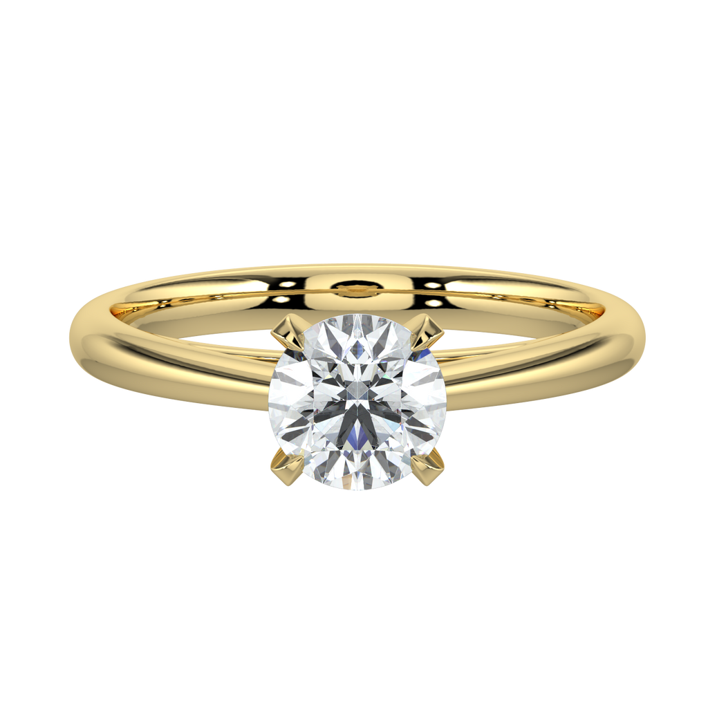 Classic Solitaire Ring-Yellow Gold – The Goldvine