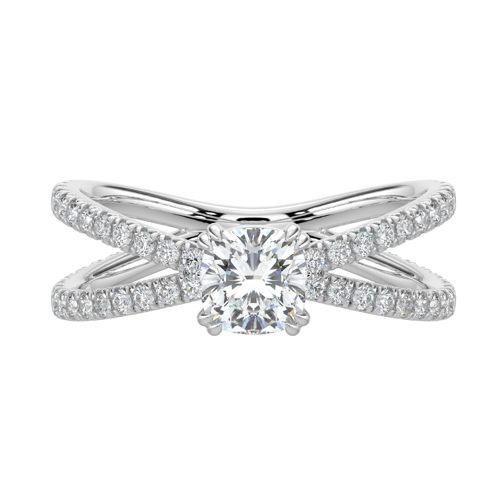 Serenity Solitaire Ring-White Gold – The Goldvine
