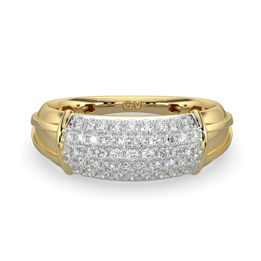 Five Row Diamond Ring-Yellow Gold – The Goldvine