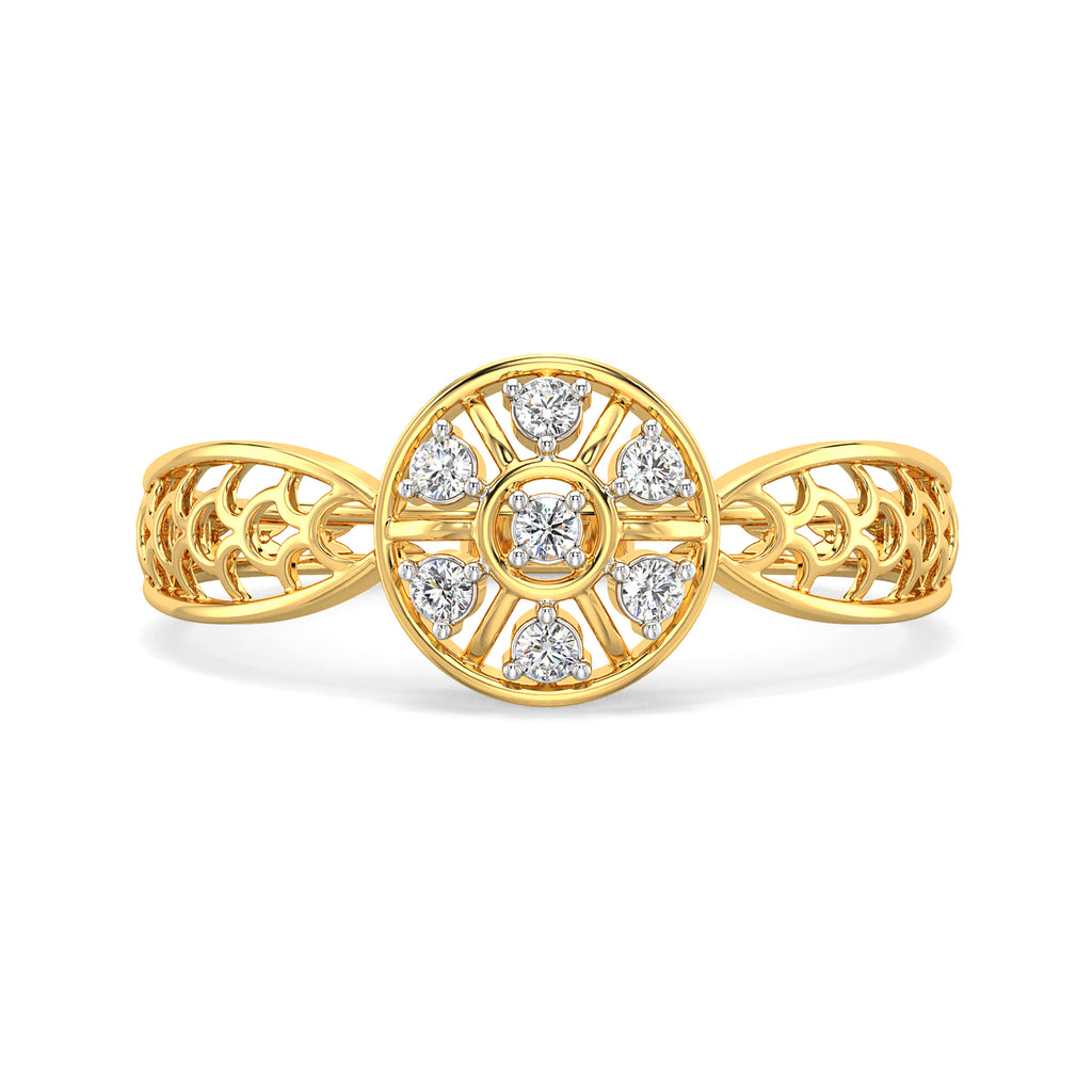 Bloom Mesh Diamond Ring-Yellow Gold – The Goldvine